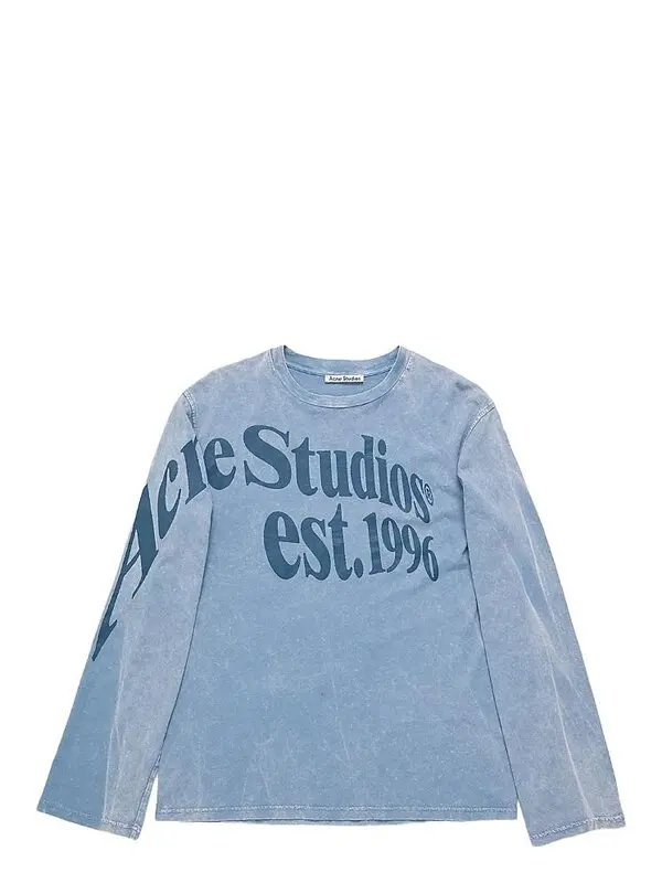 Acne Studios Logo Tee - Dirty Blue