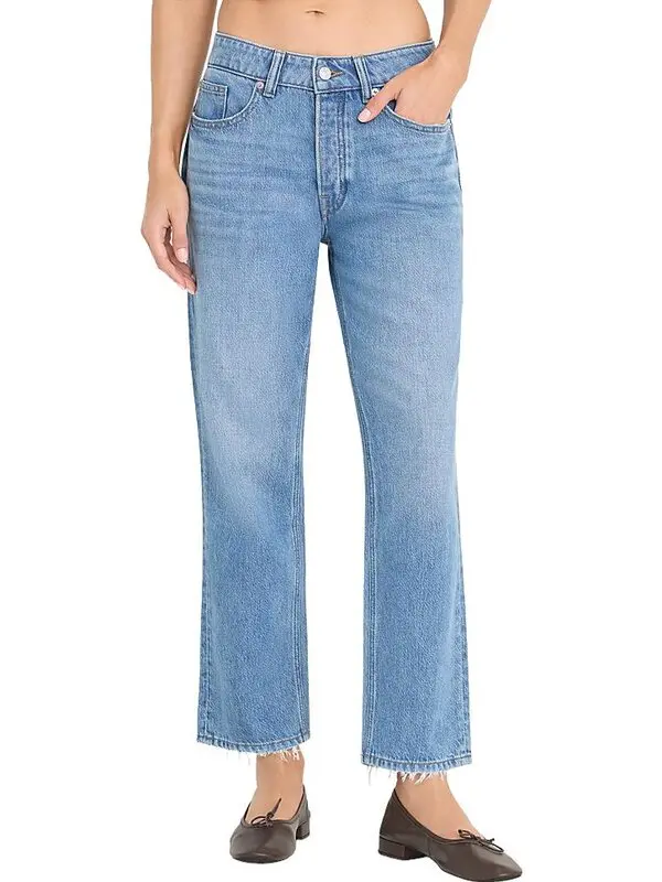 Good American Weightless Boyfriend High Rise Ankle Jeans - Indigo
