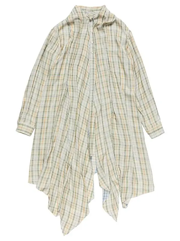 Acne Studios Plaid Shirt Dress - Green/blue