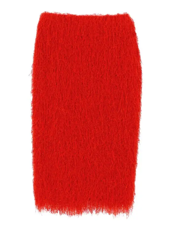 Dries Van Noten Sokna Midi Skirt - Red