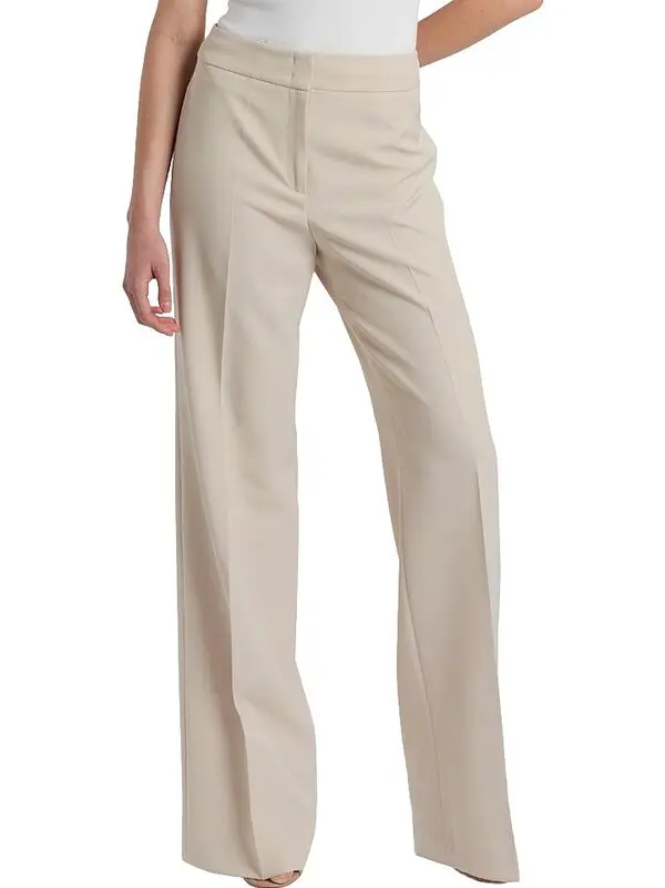 Santorelli Camila Wide-leg Stretch Crepe Pant - Beige