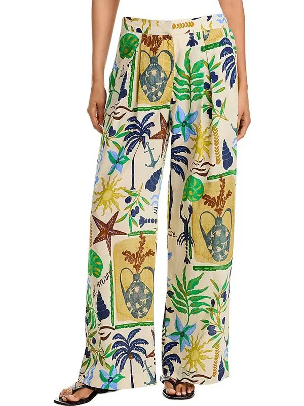 Velvet By Graham & Spencer Trixie Printed Pull-on Pants - Multi