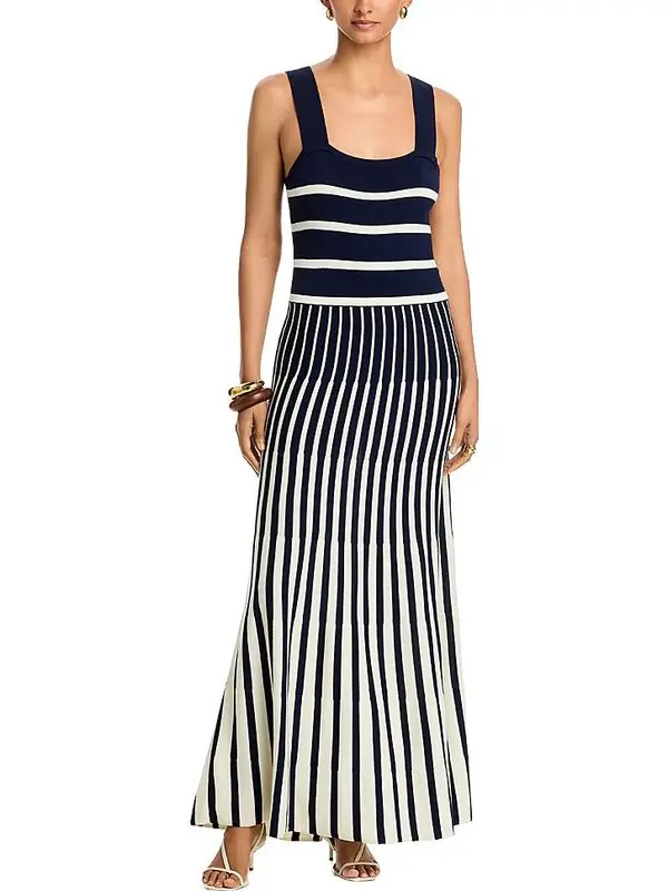 Velvet By Graham & Spencer Aveline Wide Stripe Maxi Dress - Navy