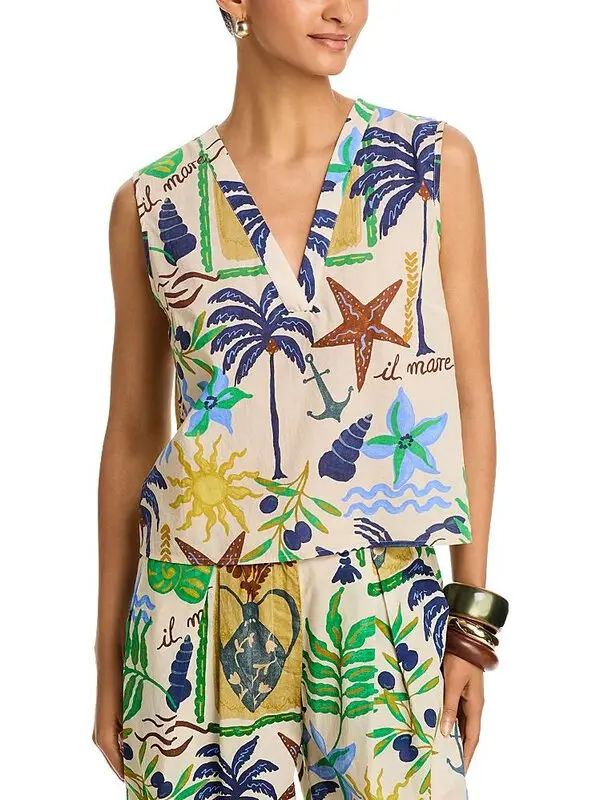 Velvet By Graham & Spencer Dana V-neck Top - Multi