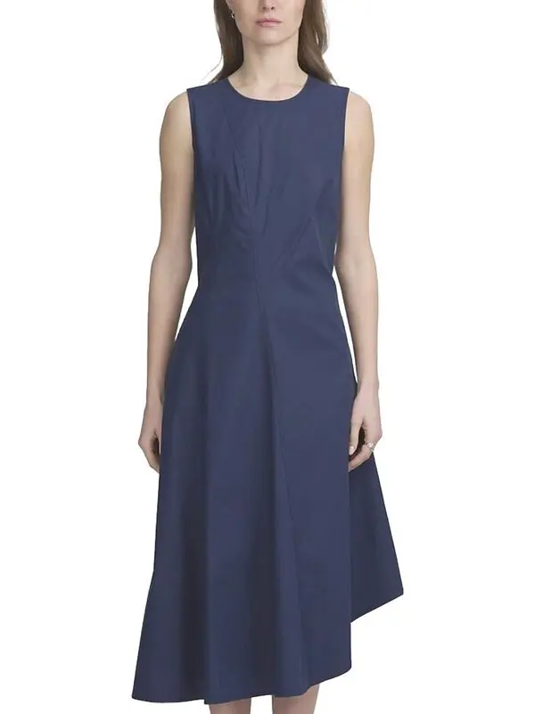 ELLE COLLECTION Asymmetrical Dress - Navy Blue
