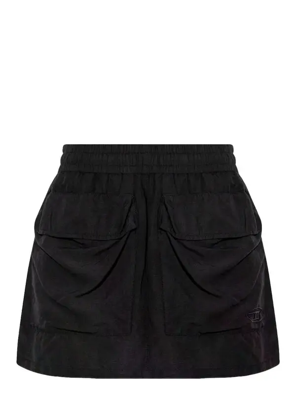 DIESEL® Pocket Drawstring Mini Skirt - Black
