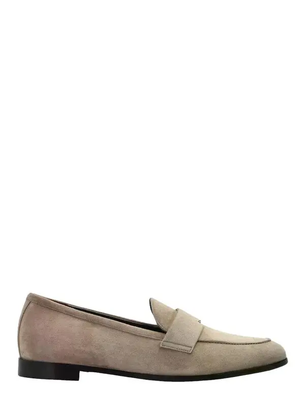 Max Mara Panelled Slip-on Loafers - Neutrals