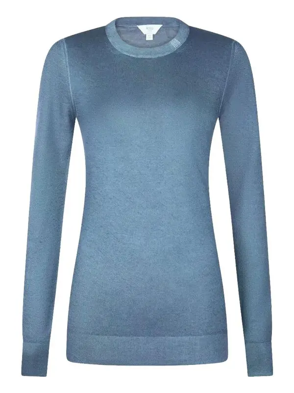 Malo Fine-knit Sweater - Blue
