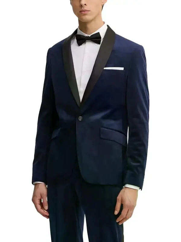 LINDBERGH Velvet Shawl-lapel Suit - Blue
