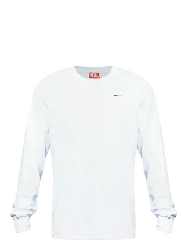 DIESEL® Miegor Long-sleeve Logo T-shirt - White