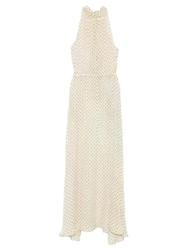 CRIDA MILANO Polka-dot Maxi Dress - Neutrals