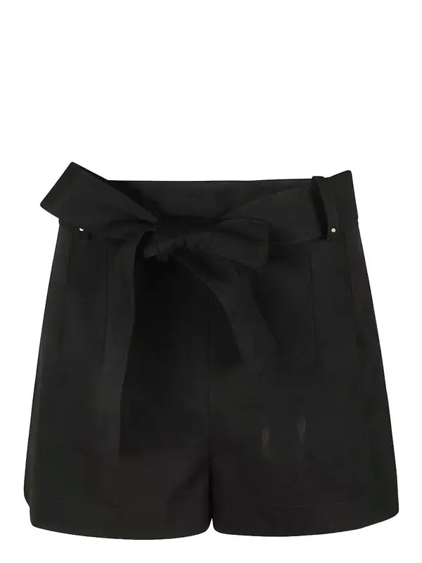 Moncler Belted Darted Shorts - Black
