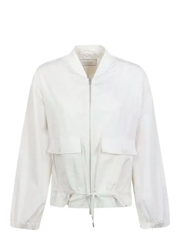 Peserico Drawstring-hem Zip-up Jacket - White
