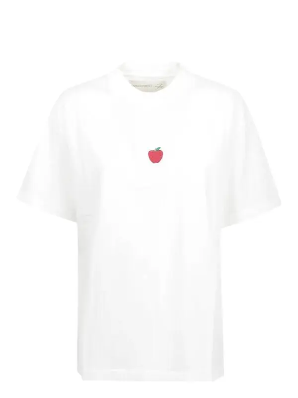 ALBERTO BRESCI Apple Embroidered T-shirt - White
