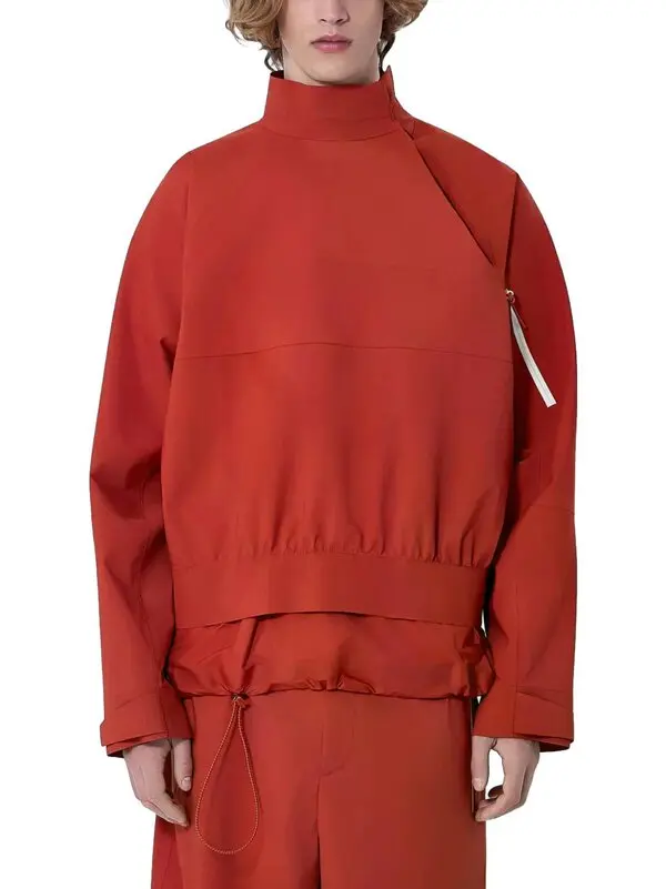 Lacoste Asymmetric-zip Jacket - Red
