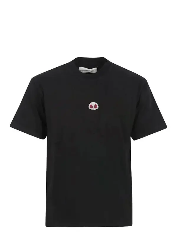 ALBERTO BRESCI Embroidered-motif T-shirt - Black