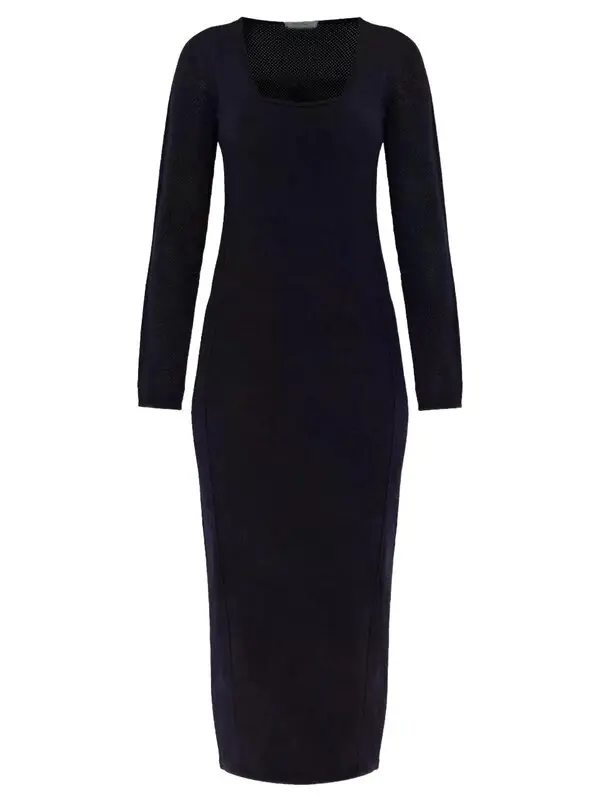Max Mara Sophia Square Neck Dress - Blue