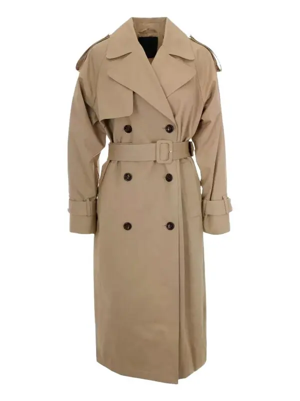 Liu Jo Double-breasted Belted Trench Coat - Neutrals