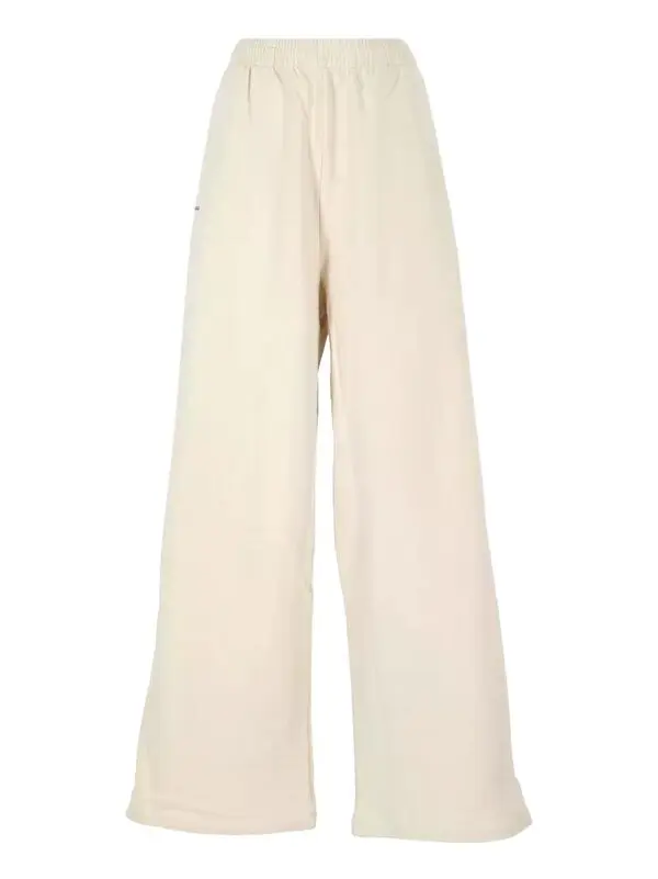 PANGAIA Logo-print Wide Leg Trousers - Neutrals