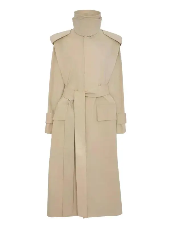 Victoria Beckham Philippa Belted Trench Coat - Neutrals