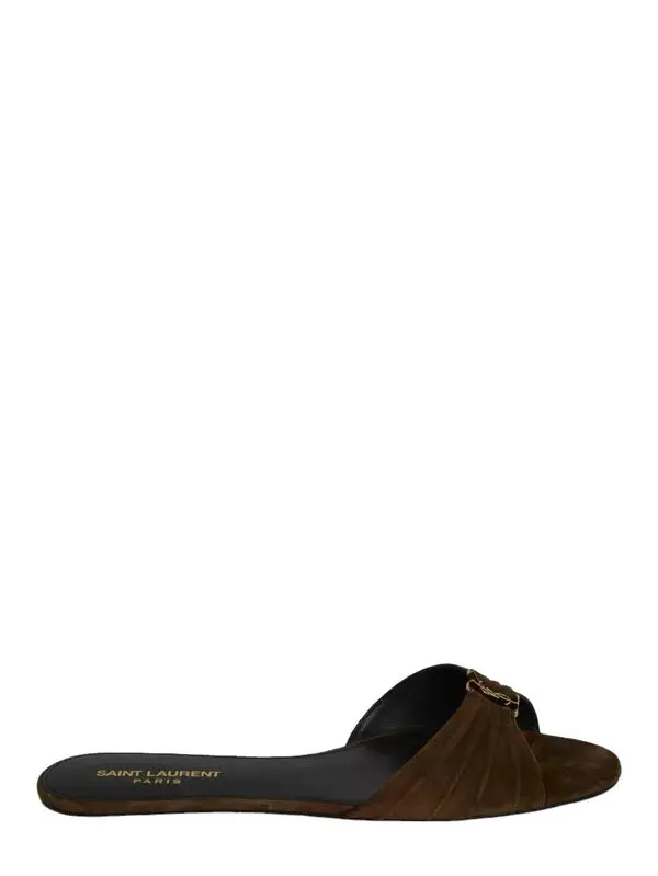 Saint Laurent Babylone Flat Sandals - Brown
