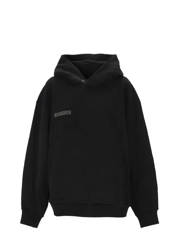PANGAIA Text-print Hoodie - Black