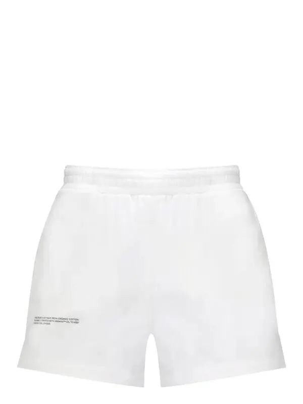 PANGAIA Elasticated-waist Cotton Shorts - White