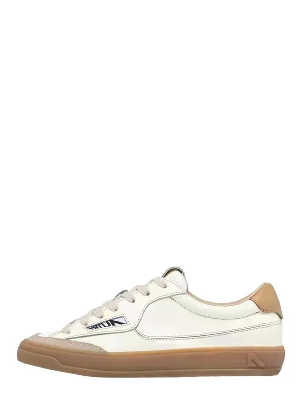 AUTRY Logo-patch Suede-panel Sneakers - Neutrals