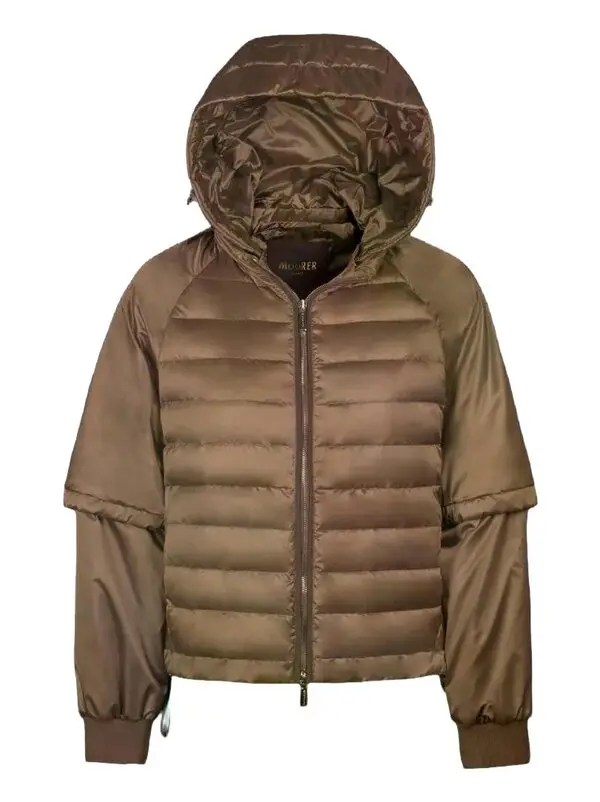 MOORER Ersilia Quilted Jacket - Brown