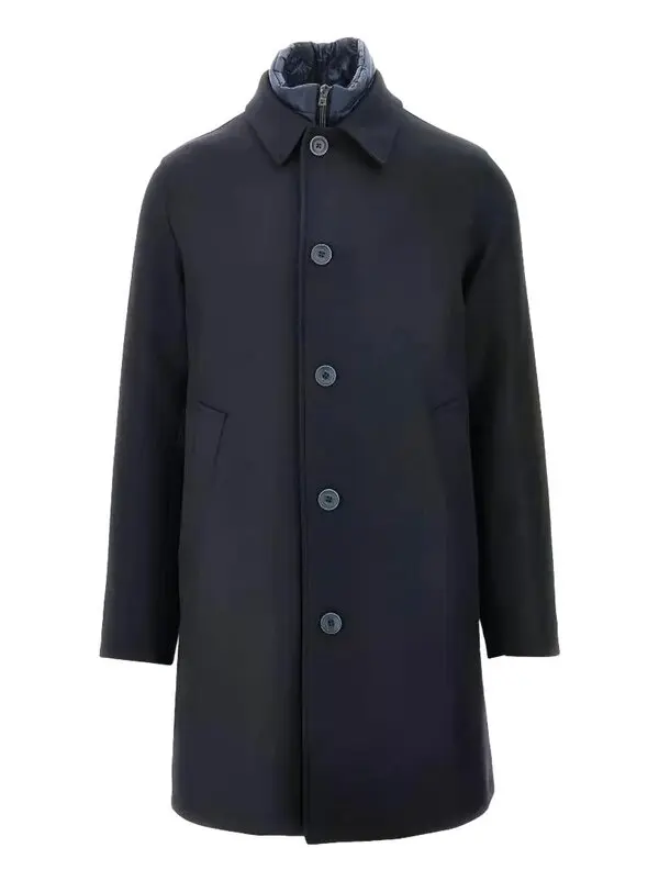 Herno Layered Coat - Blue