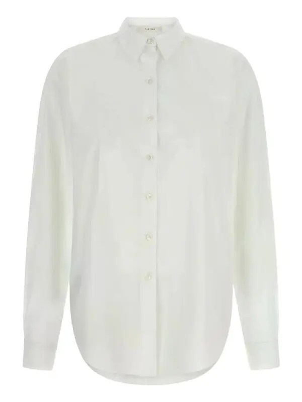 THE ROW Fiora Cotton Poplin Shirt - White