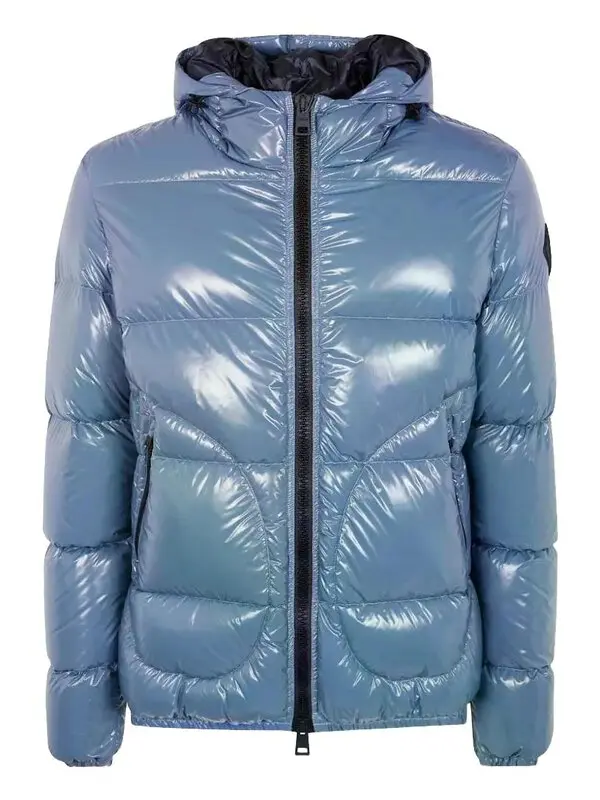 Herno Gloss Hooded Puffer Jacket - Blue