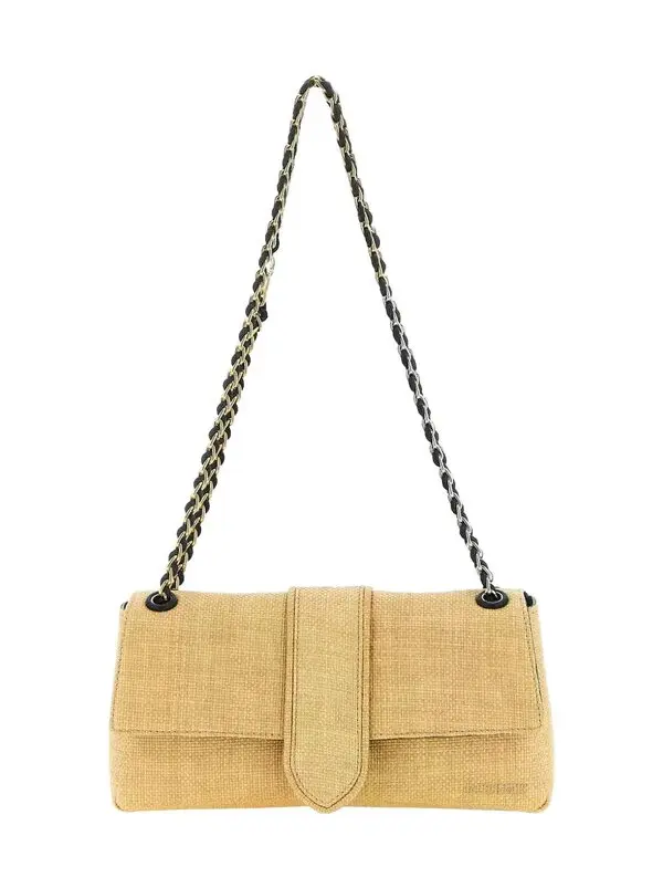 Jacquemus Le Bambino Chaîne Raffia-effect Shoulder Bag - Neutrals