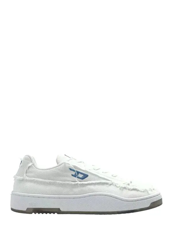 DIESEL® Frayed Detail Sneakers - White