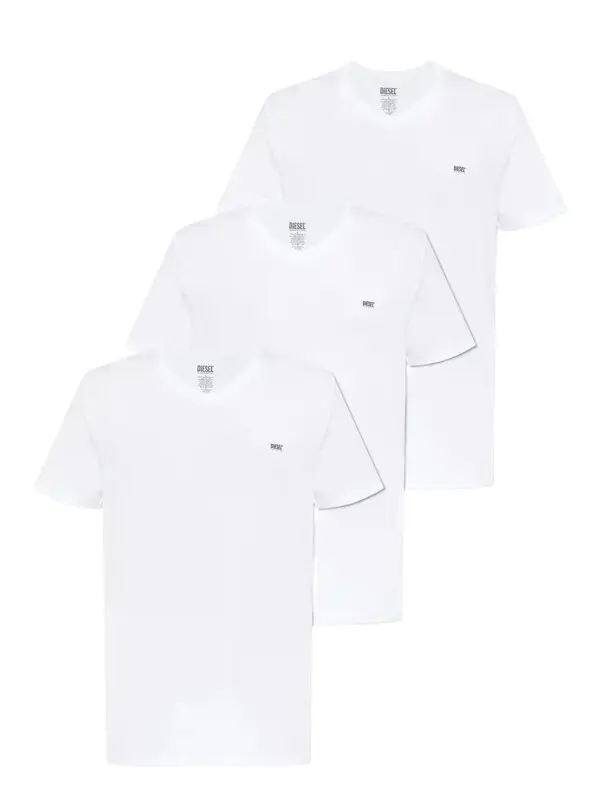 DIESEL® Michael V-neck Cotton T-shirt - White