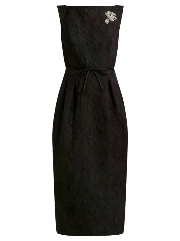 Erdem Belted Sleeveless Dress - Black