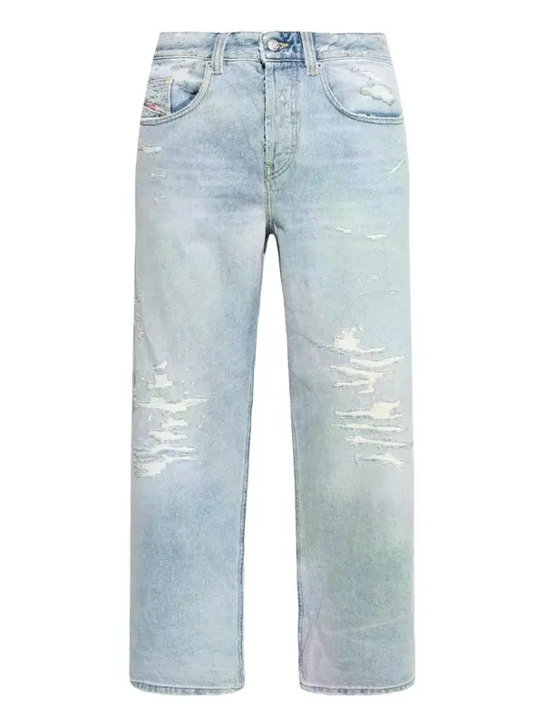 DIESEL® Distressed Cotton Jeans - Blue