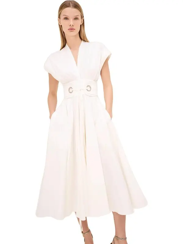 Alexis Riviera Midi Dress - White
