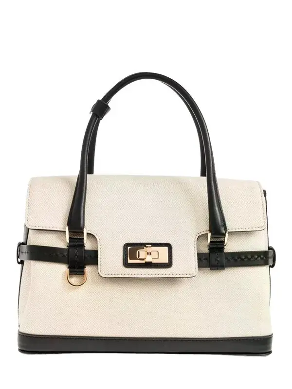 Max Mara Margaux Lock Small Tote Bag - Neutrals