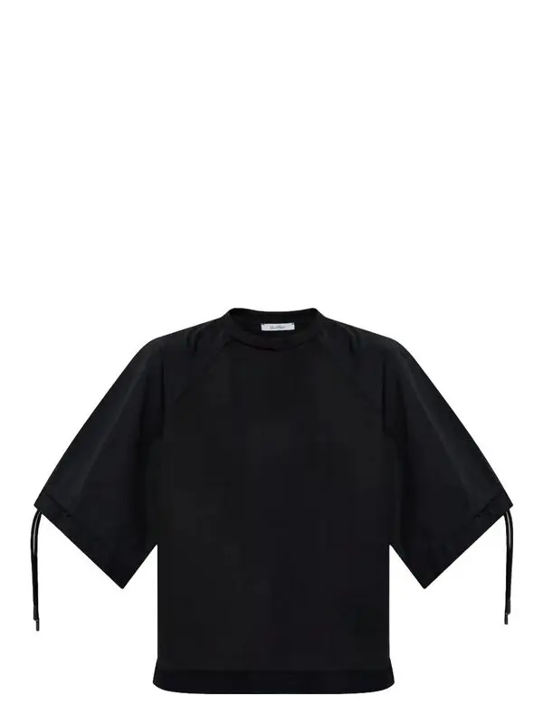 Max Mara Drawstring Sleeve Top - Black