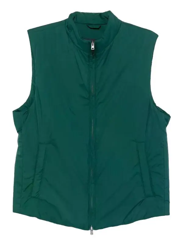 Herno Zip Sleeveless Gilet - Green