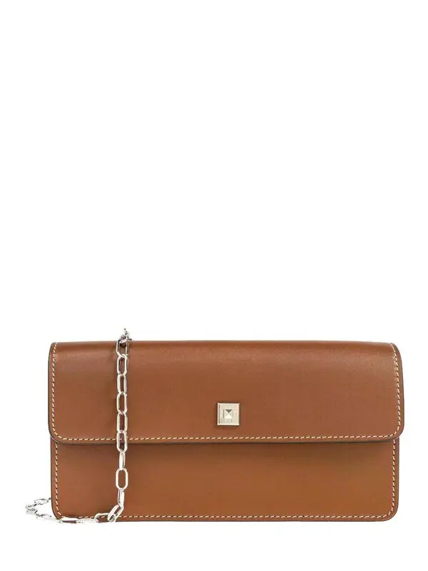 Max Mara Leather Clutch Bag - Brown