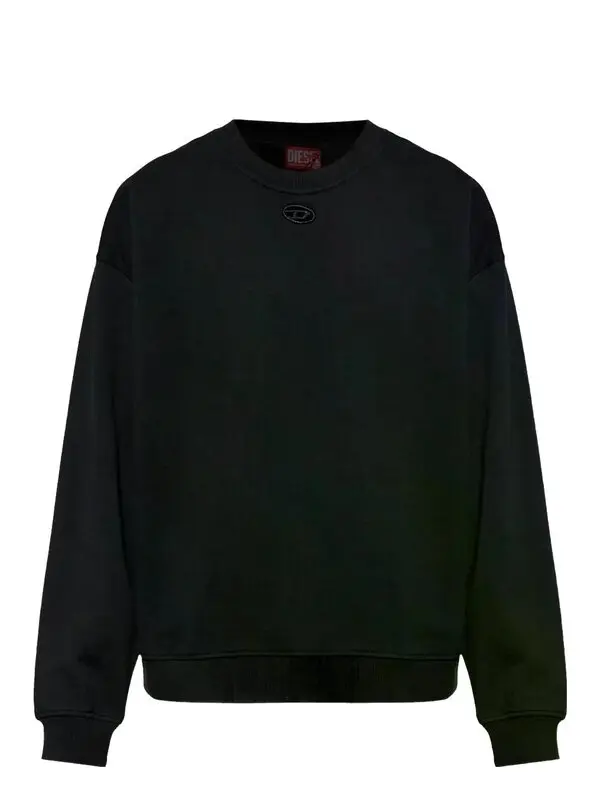 DIESEL® Logo Cotton Sweater - Black