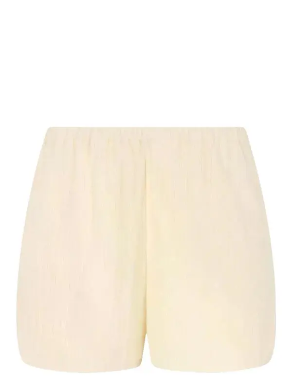 KRISTINA TI Ribbed Elasticated Shorts - Neutrals