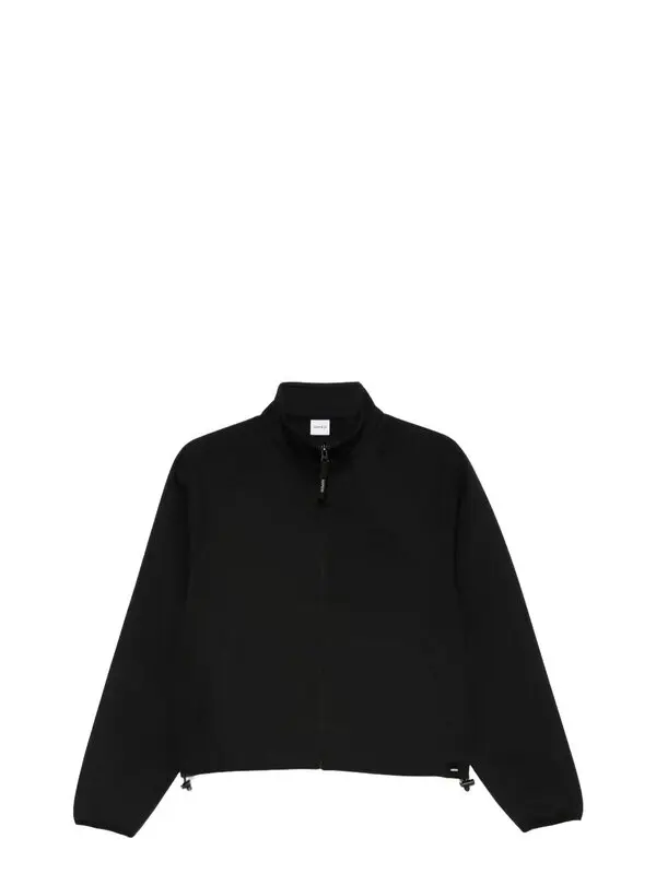 Aspesi Logo-patch Zip-up Sweatshirt - Black