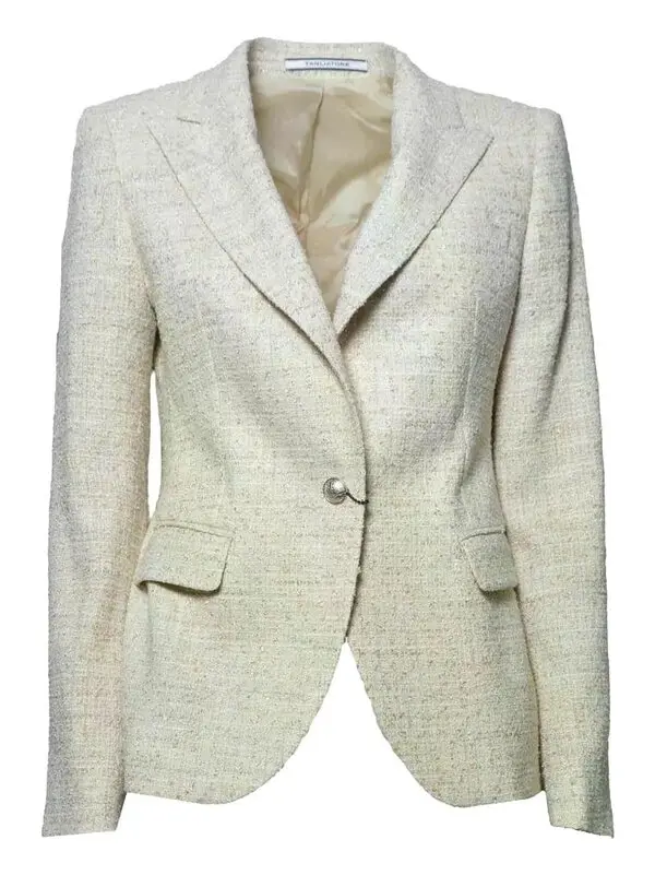 Tagliatore Bouclé Blazer With Peak Lapels - Neutrals