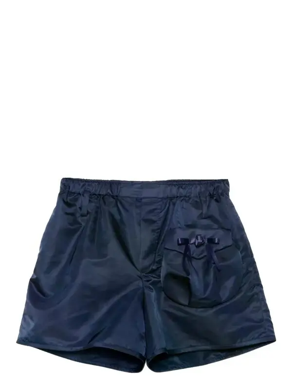 AO YES Bow-detail Pocket Shorts - Blue