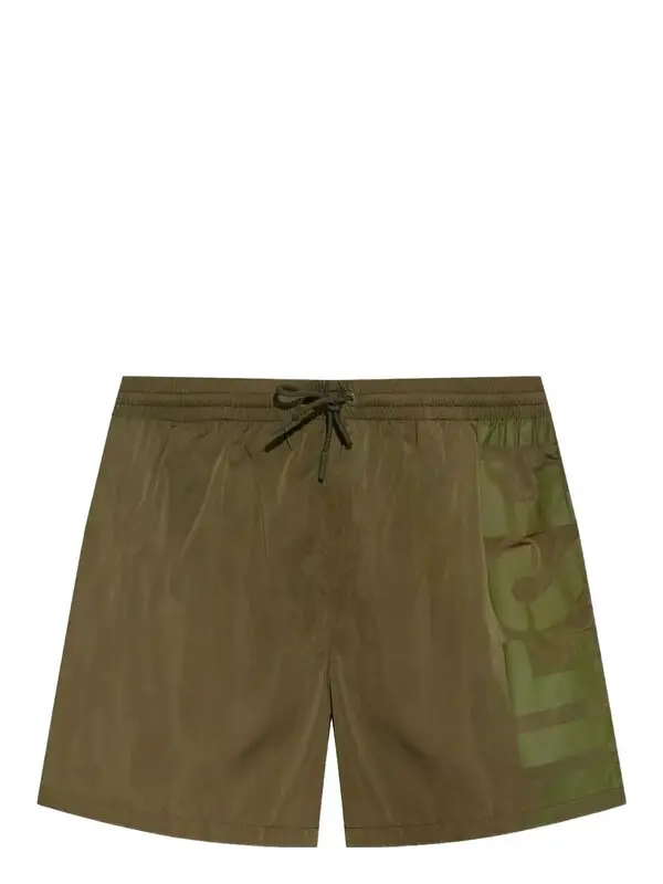 DIESEL® Logo-print Swim Shorts - Green