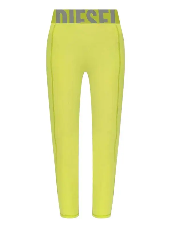 DIESEL® Logo-waistband Leggings - Green