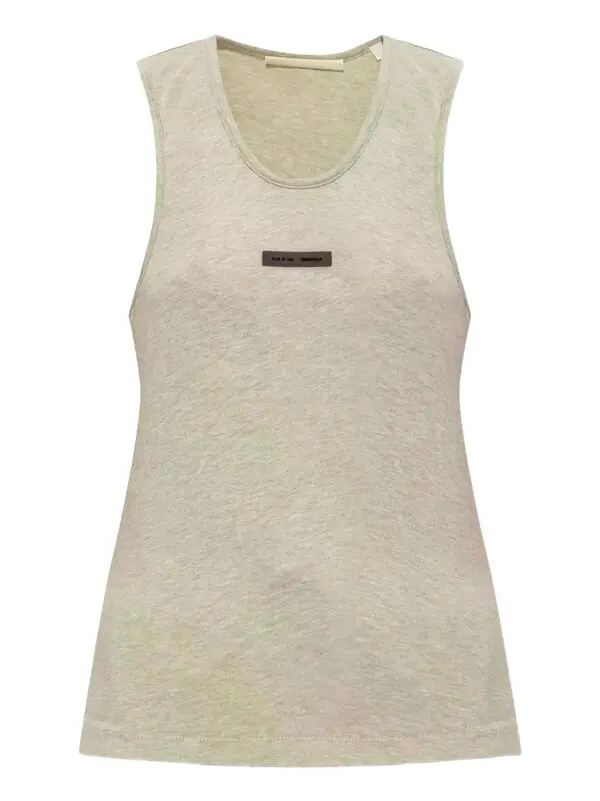 Fear Of God Logo-patch Sleeveless Tank Top - Neutrals
